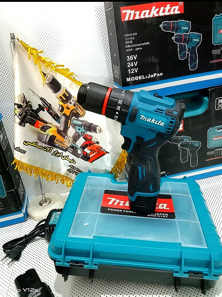 دریل شارژی ماکیتا موتور براشلس سه نظام فلزی مدل MAKITA BRUSHLESS 24V ...